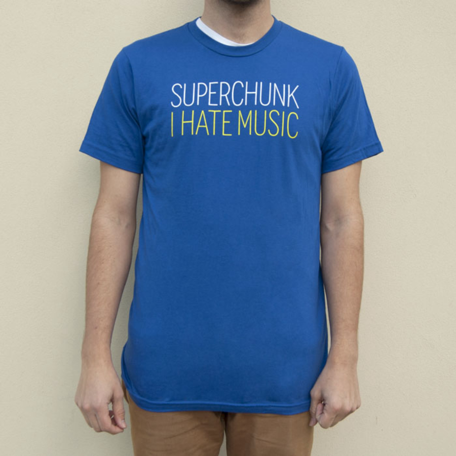 Superchunk I Hate Music T-Shirt (Blue) - Merge Records - Shop Vinyl ...