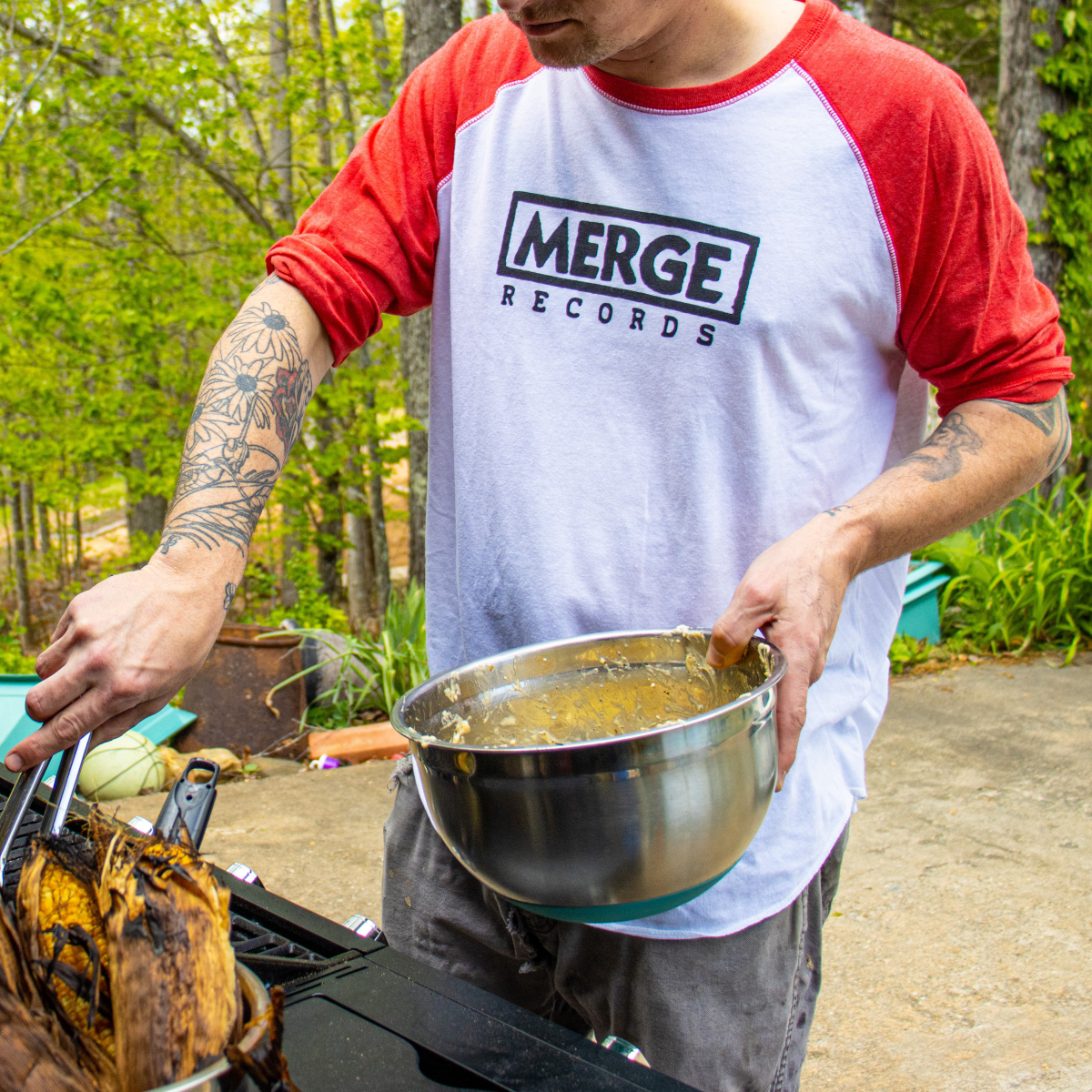 Red Merge Raglan - Merge Records - Shop Vinyl, Merch, Music and More