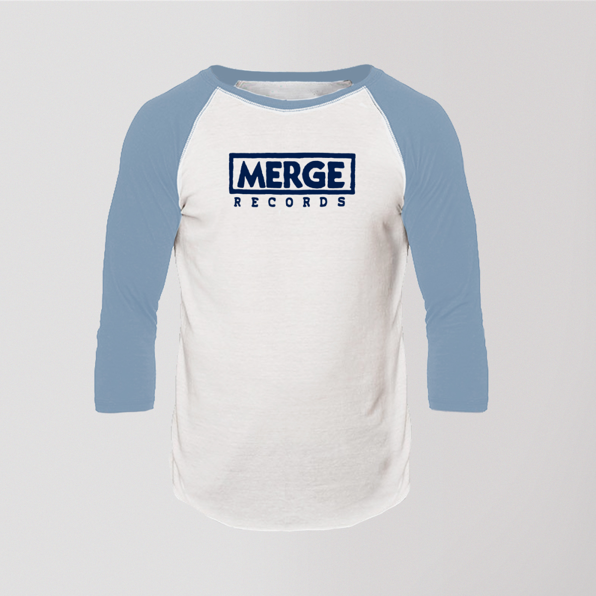 Light Blue Merge Raglan - Merge Records - Shop Vinyl, Merch, Music and More