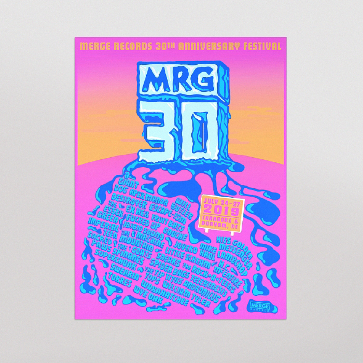 MRG30 Festival Poster - Ice Design - Merge Records - Shop Vinyl, Merch ...