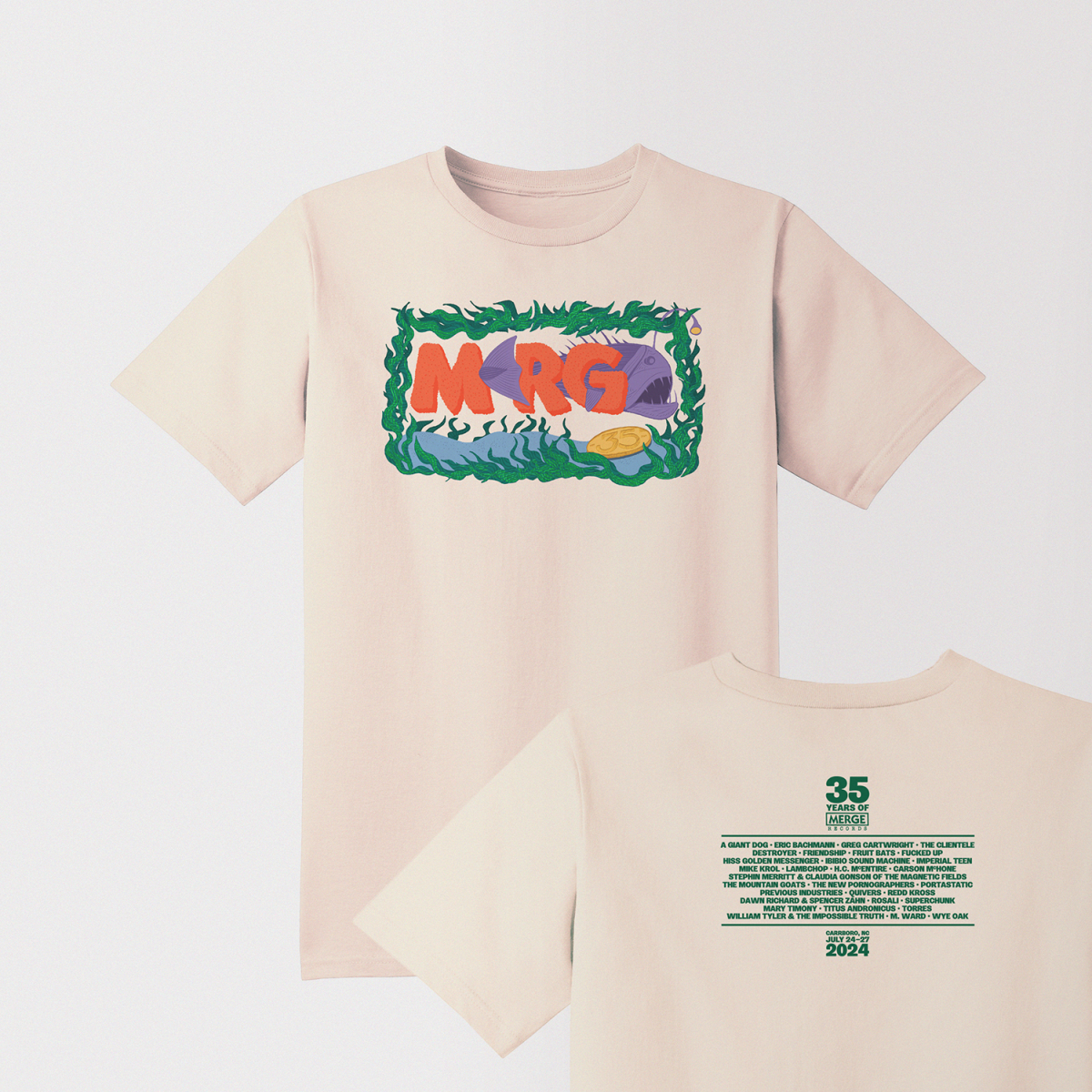 Merge 35 Fish T-shirt - Merge Records - Shop Vinyl, Merch, Music and More